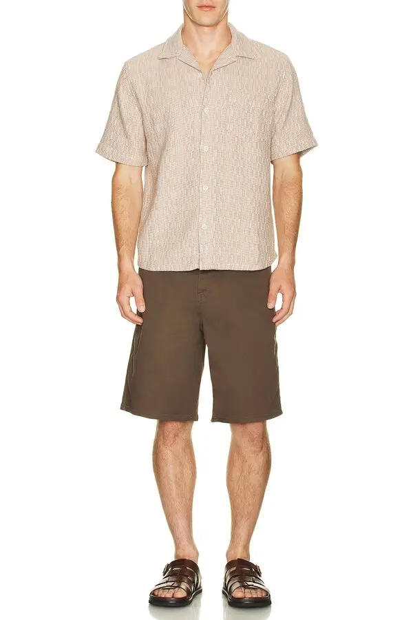 CORRIDOR Rainbow Weave Short Sleeve Shirt - Pink