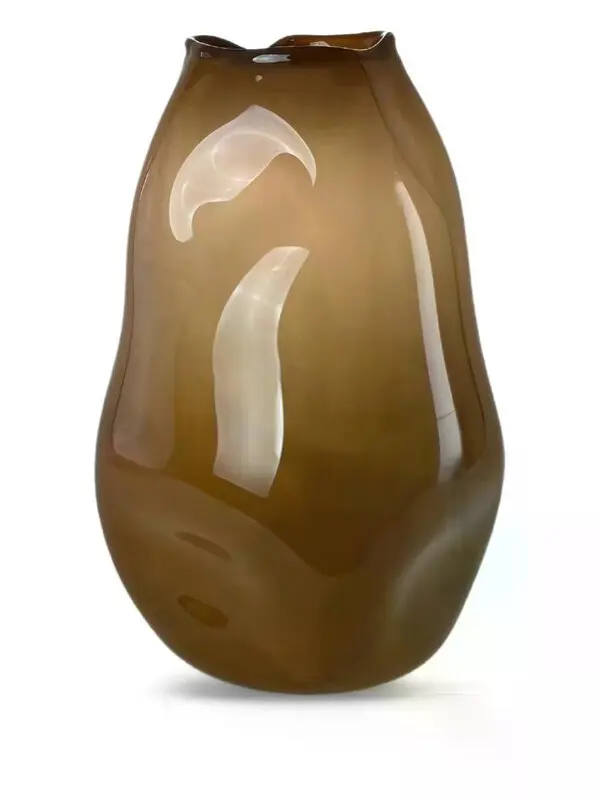 ALEXA LIXFELD Meteorite Sculpted Glass Vase - Brown