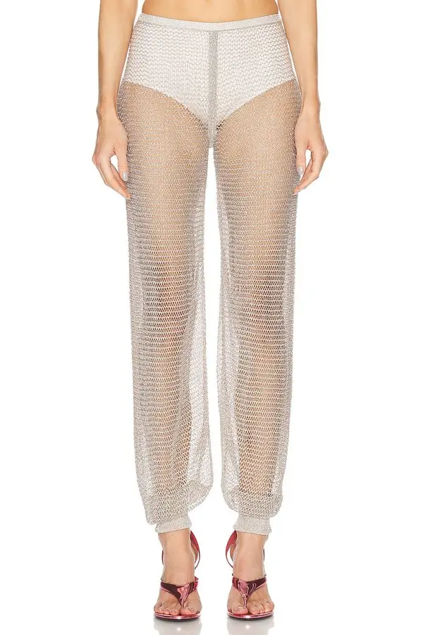 Alaïa Balloon Knit Pants - Argent