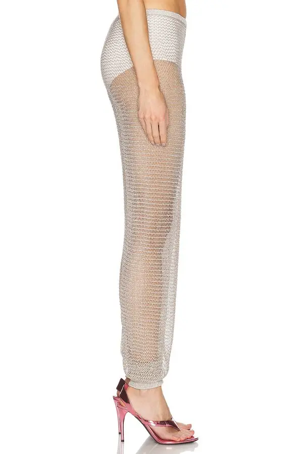 Alaïa Balloon Knit Pants - Argent