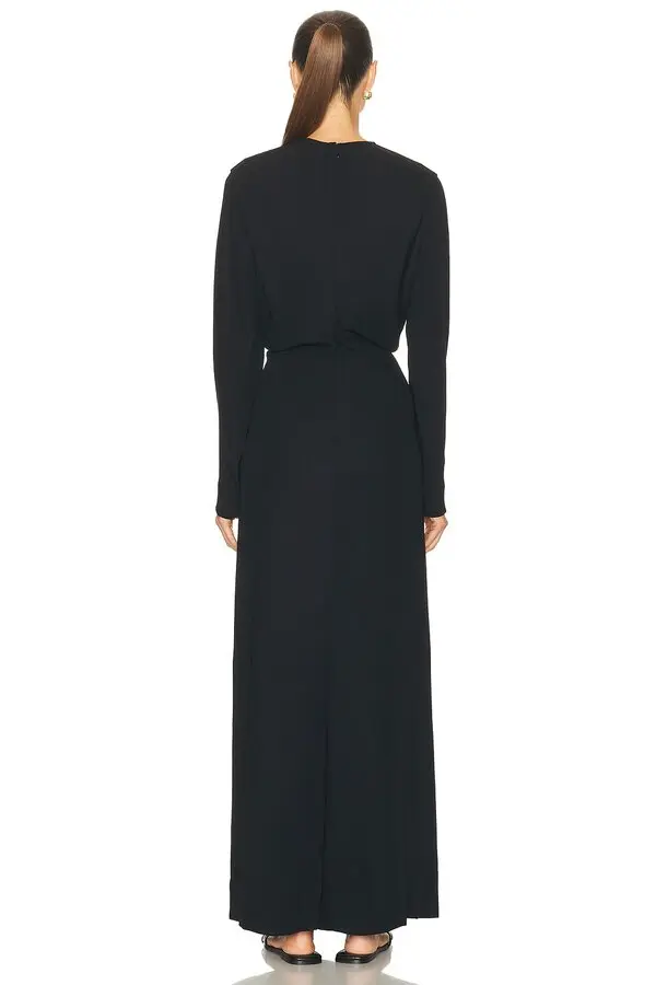 TOTEME Long Sleeve Slouch Waist Dress - Black