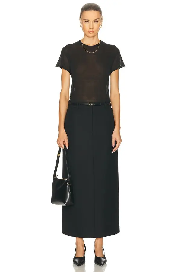 TOTEME Silk Tee - Black