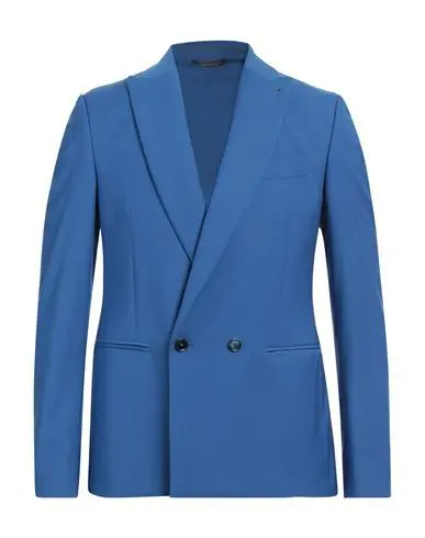 DANIELE ALESSANDRINI Blazer Size Polyester, Viscose, Elastane