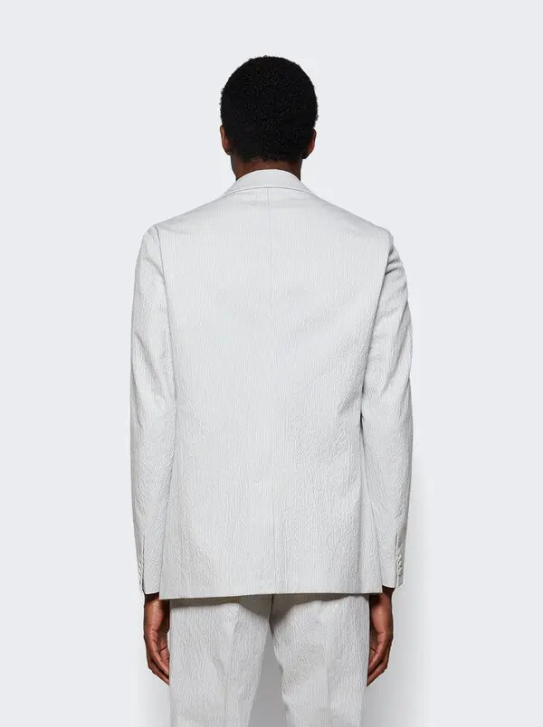 Orlebar Brown Garret Seersucker Blazer Wave And White Sand - Blue