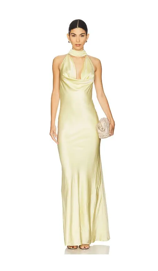 STONE COLD FOX Amelia Gown - Lemon