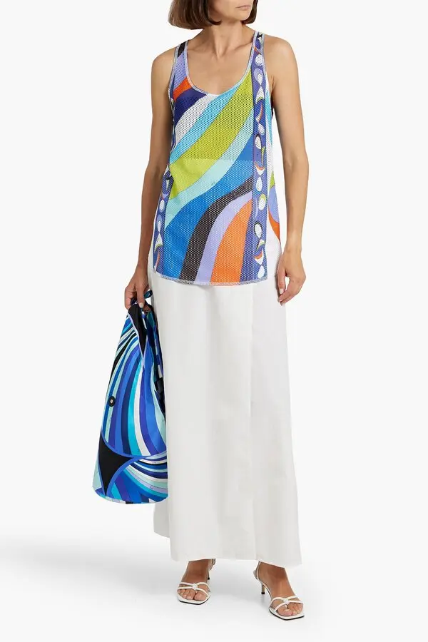 Emilio Pucci Taffeta Maxi Wrap Skirt - Off-white