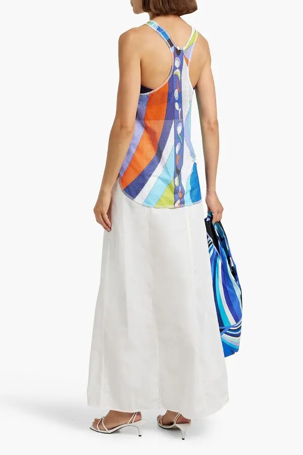 Emilio Pucci Taffeta Maxi Wrap Skirt - Off-white
