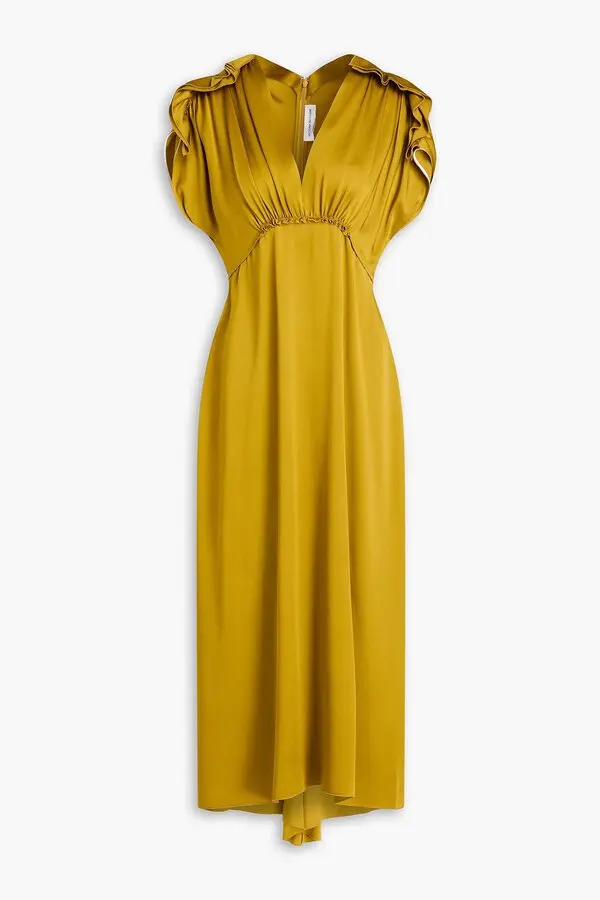 Victoria Beckham Satin-crepe Midi Dress