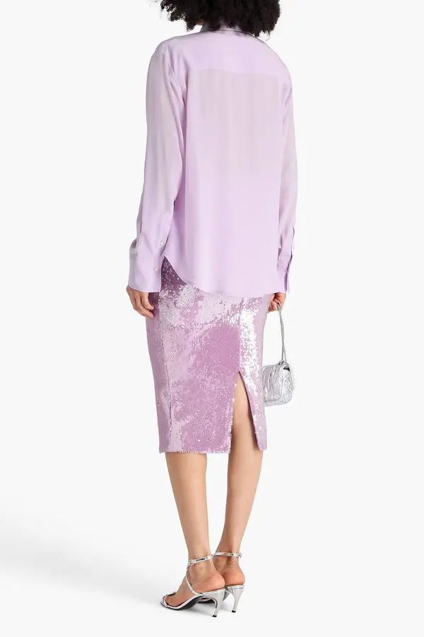 Victoria Beckham Ruffled Silk-chiffon Shirt