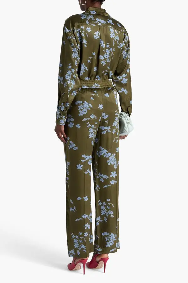 Victoria Beckham Floral-print Satin Shirt