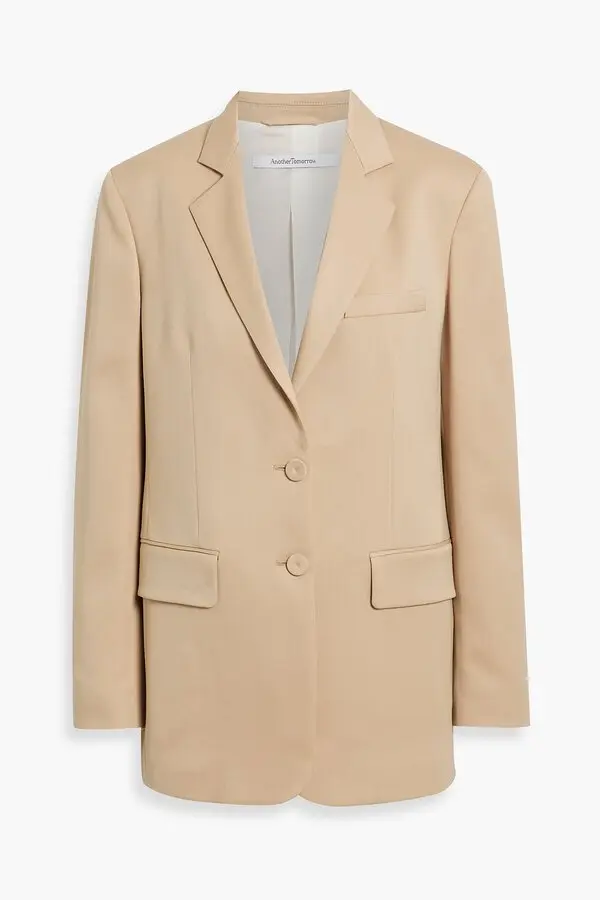 Another Tomorrow Wool-blend Blazer - Neutral