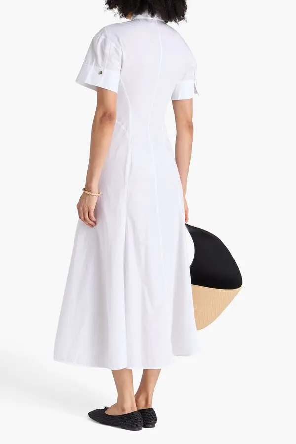 Victoria Beckham Cotton-poplin Midi Shirt Dress