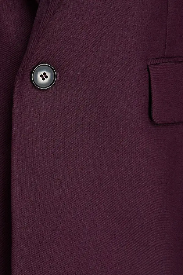 Victoria Beckham Twill Blazer - Grape