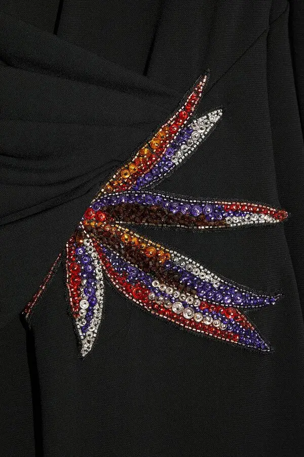 Emilio Pucci Embellished Ruched Jersey Mini Dress