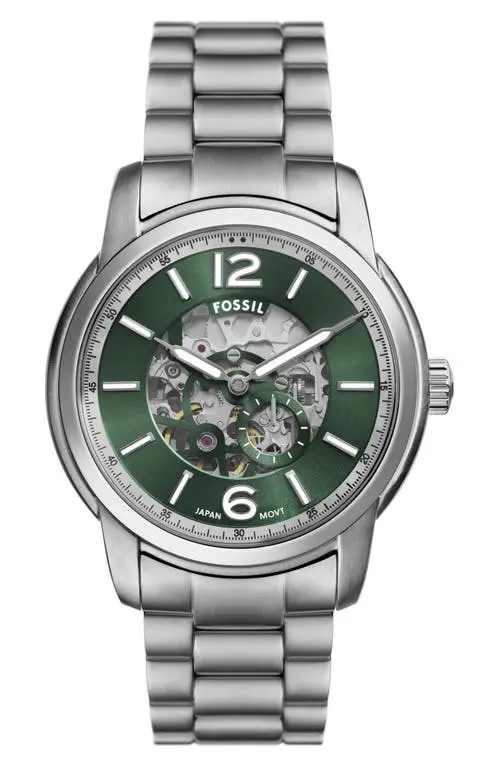 Fossil Heritage Automatic Bracelet Watch - Silver