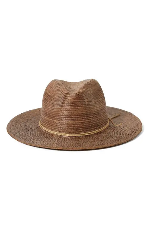 Brixton Blake Straw Sun Fedora - Toasted Palm