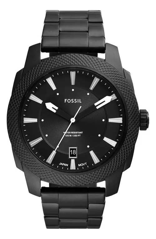 Fossil Machine Bracelet Watch - Black