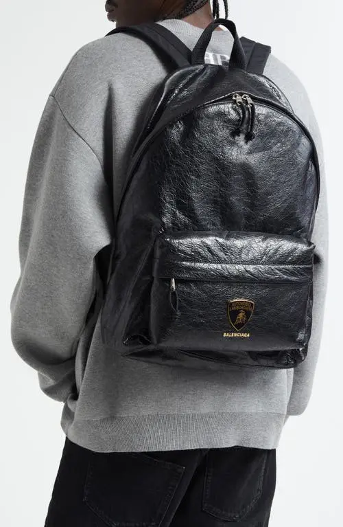 Balenciaga X Automobili Lamborghini Explorer Leather Backpack
