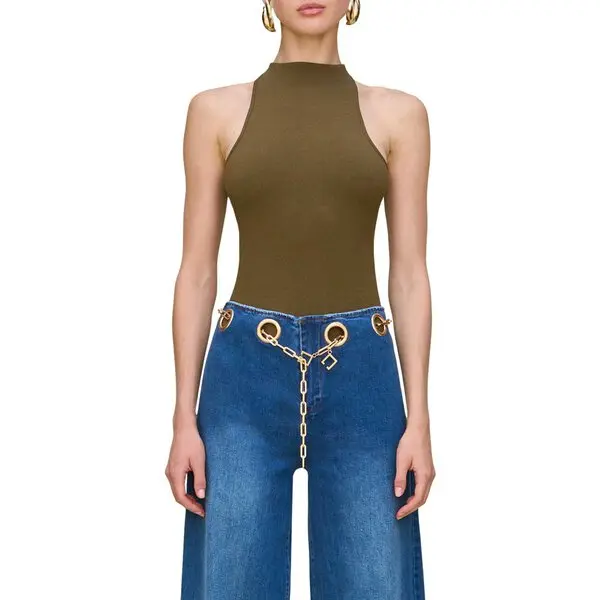 Cult Gaia Cassius Funnel Neck Bodysuit - Nymph