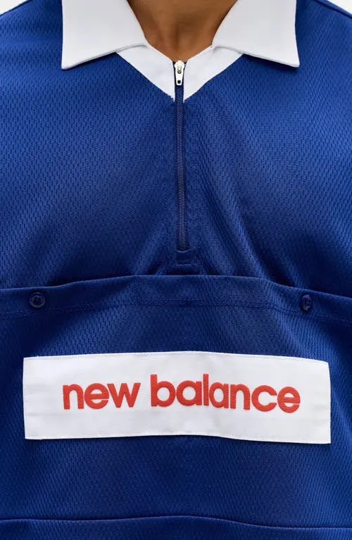 NEW BALANCE Made In Usa Relaxed Mesh Zip Polo