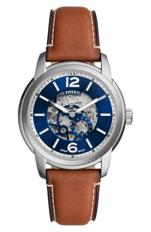 Fossil Heritage Automatic Strap Watch - Brown