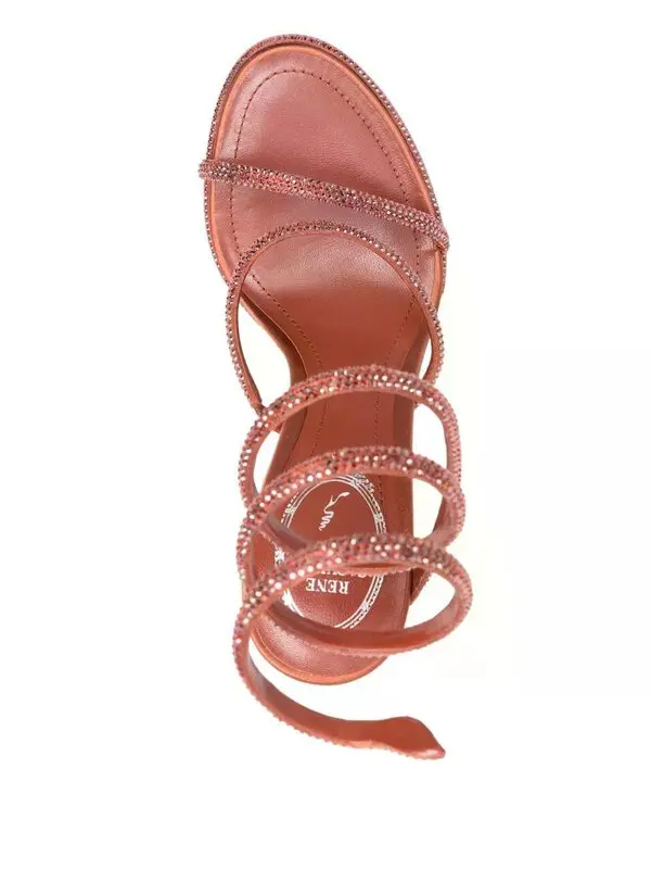 Rene Caovilla 100mm Cleo Sandals - Red