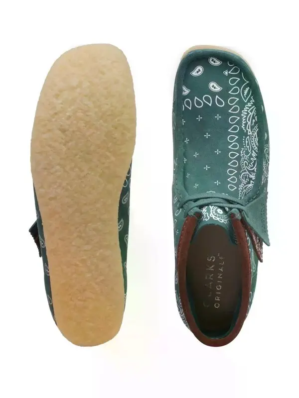 Clarks Wallabee Bandana-print Desert Boots - Green