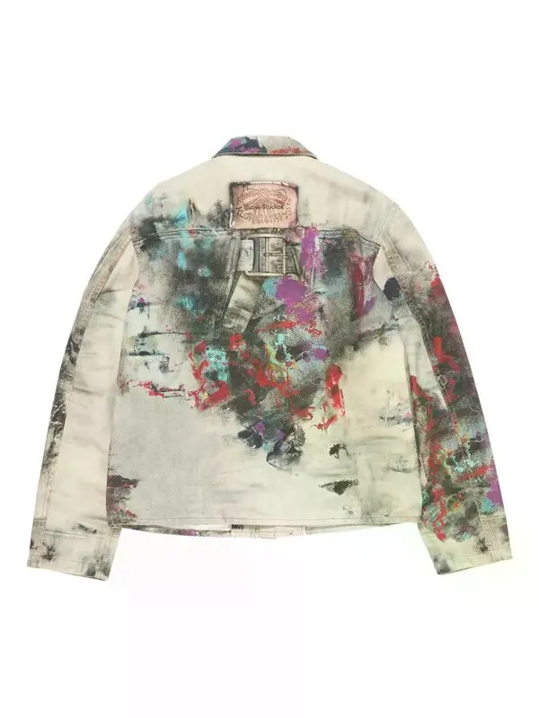 Acne Studios Paint-splattered Denim Trucker Jacket