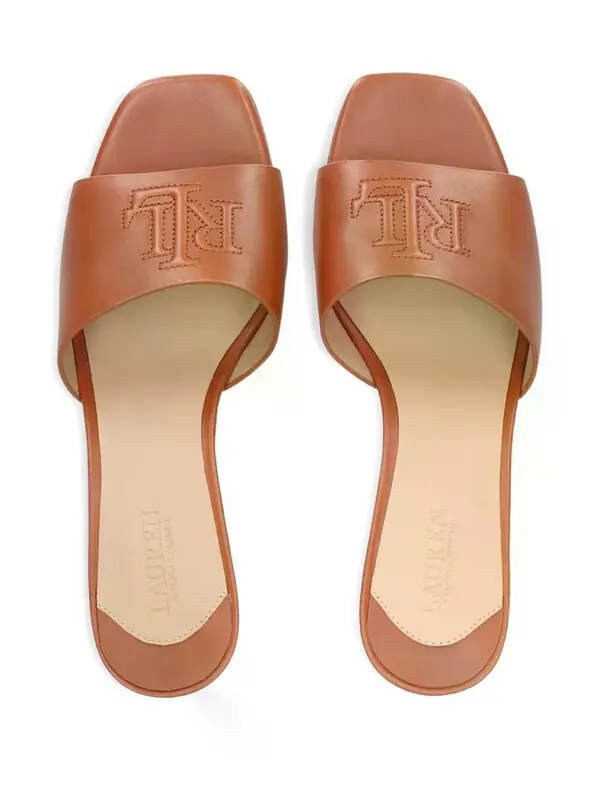Ralph Lauren Everley Embossed Sandals - Brown