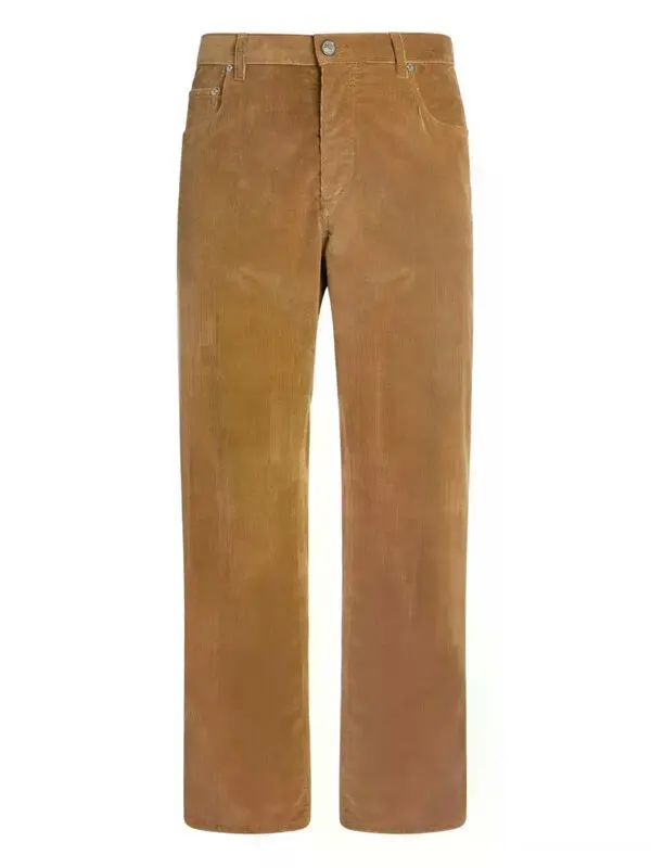 Etro Straight-leg Corduroy Trousers - Yellow