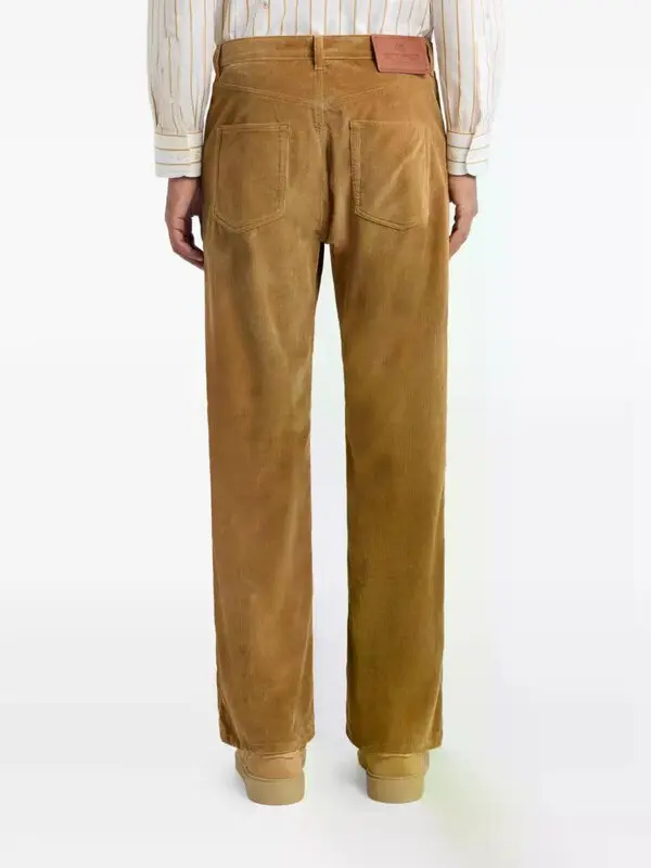 Etro Straight-leg Corduroy Trousers - Yellow