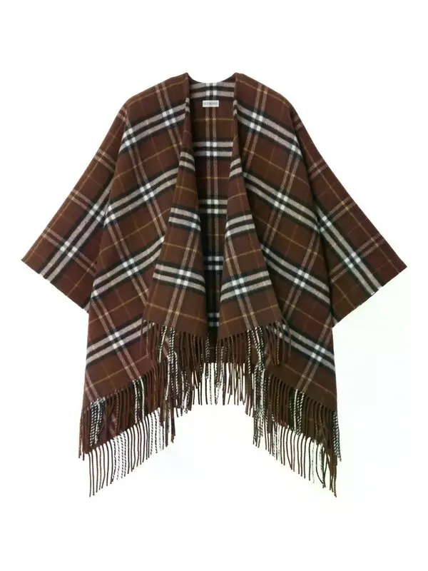 Burberry Tartan Cape - Brown
