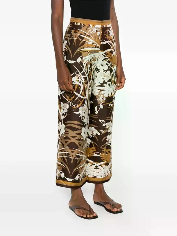 Max Mara Silk Cropped Trousers