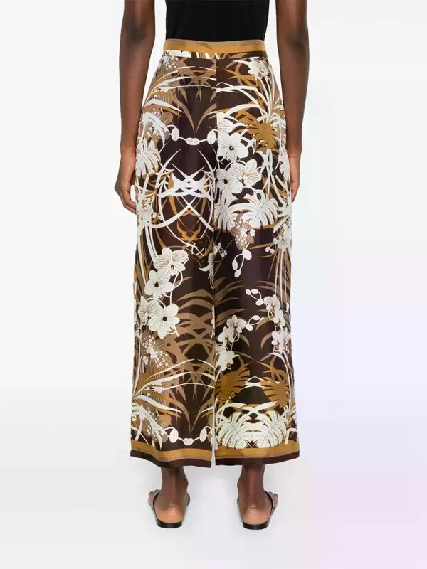 Max Mara Silk Cropped Trousers
