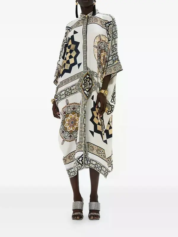 Camilla Tile Style-print Kaftan