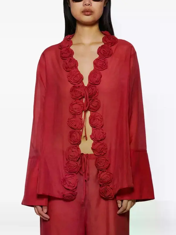 Oseree Sheer Blouse