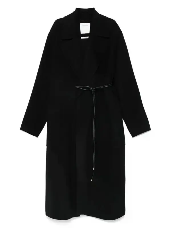 Sportmax Belted Coat - Black
