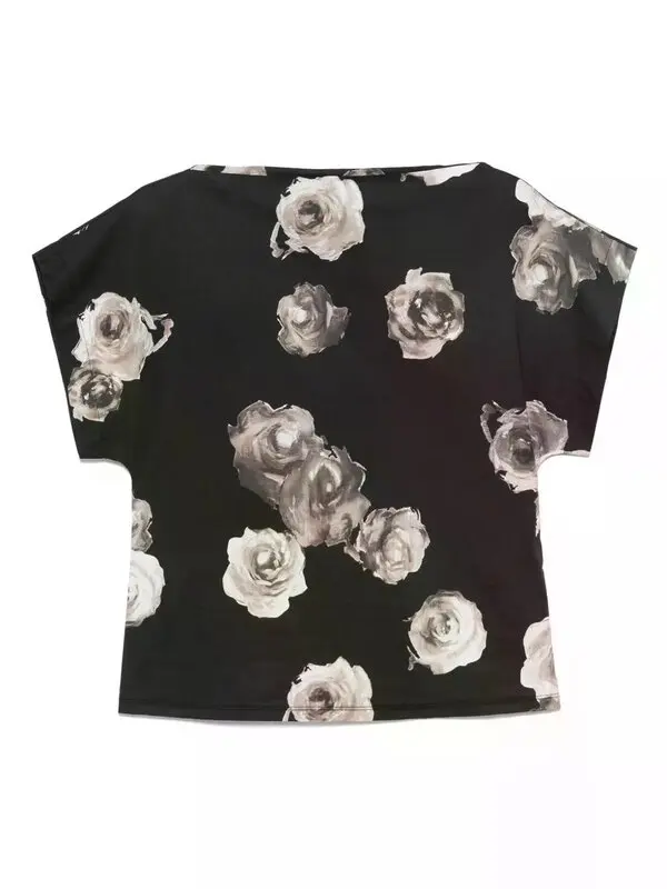 Liviana Conti Floral-print Blouse - Black