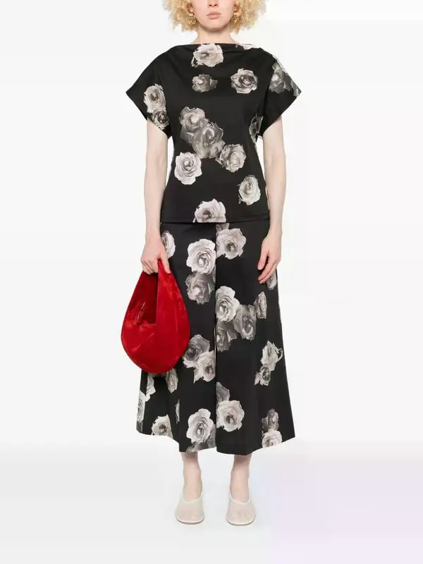 Liviana Conti Floral-print Blouse - Black