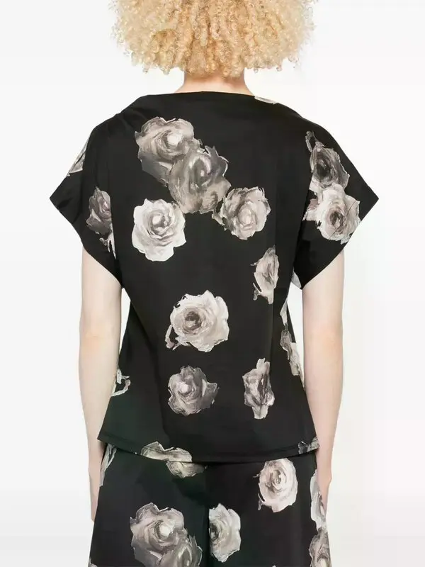 Liviana Conti Floral-print Blouse - Black