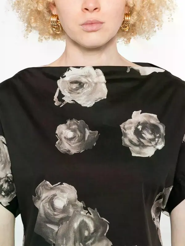 Liviana Conti Floral-print Blouse - Black