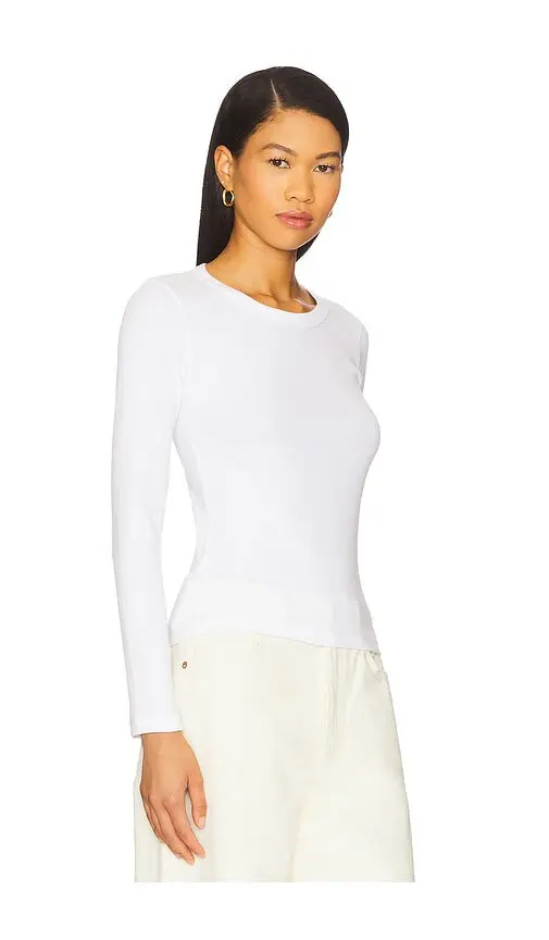 LESET Kelly Slim Fit Long Sleeve - White