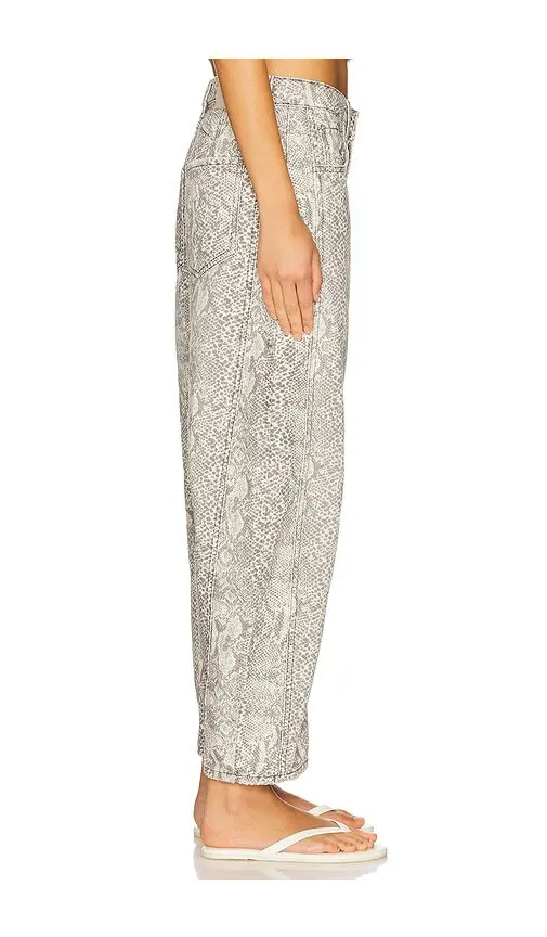 Free People Goodluck Printed Barrel Pant - Snake Combo