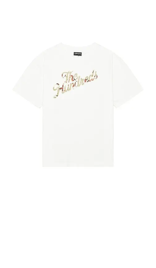 THE HUNDREDS Delta Slant T-shirt In Cream - Blanc De Blanc