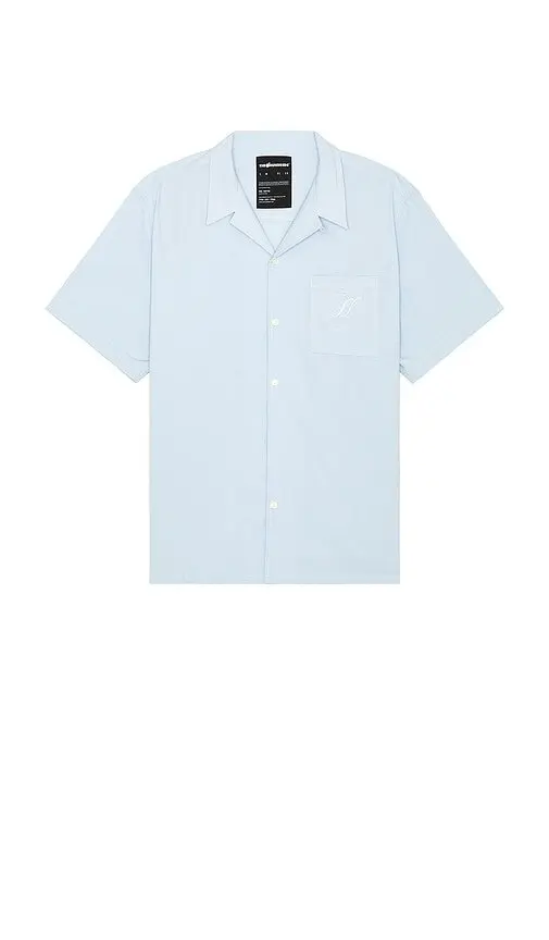 THE HUNDREDS Colima Woven Shirt In Baby Blue - Light Blue