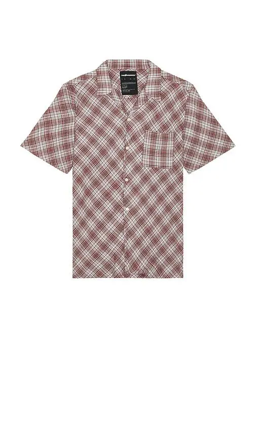 THE HUNDREDS Terrace Woven Shirt - Burgundy