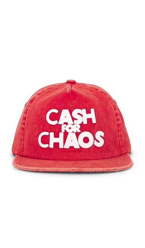 DEVA STATES Cash Distressed Strapback Cap - Washed Red