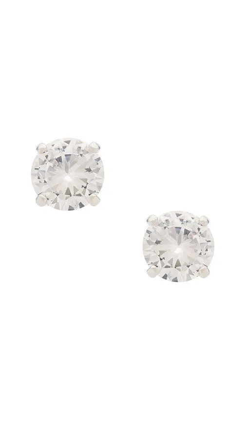 Shashi Caroline Large Stud Earrings - Silver
