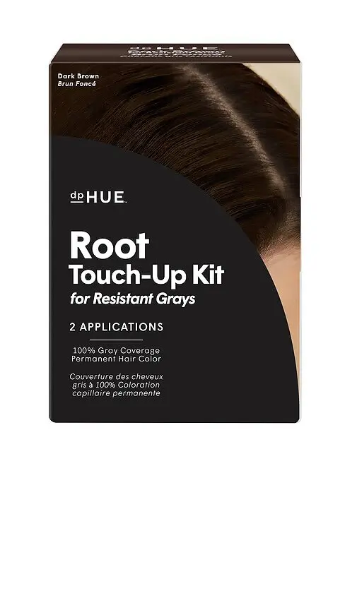 DPHUE Root Touch-up Kit For Resistant Grays - Dark Brown