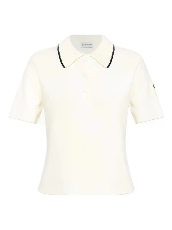 Moncler Contrast Stripe Polo Shirt
